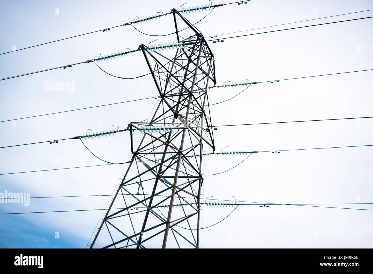 Graphic image of an Electricity Pylon and cables Stock Photo - Alamy