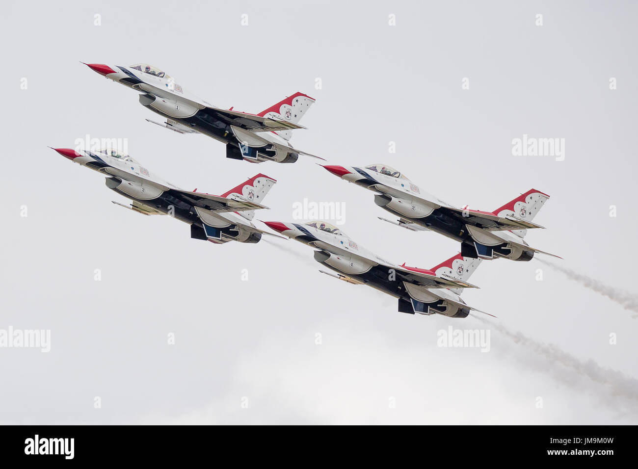 USAF Thunderbirds aerobatic team at RIAT 2017 at Fairford, UK Stock ...