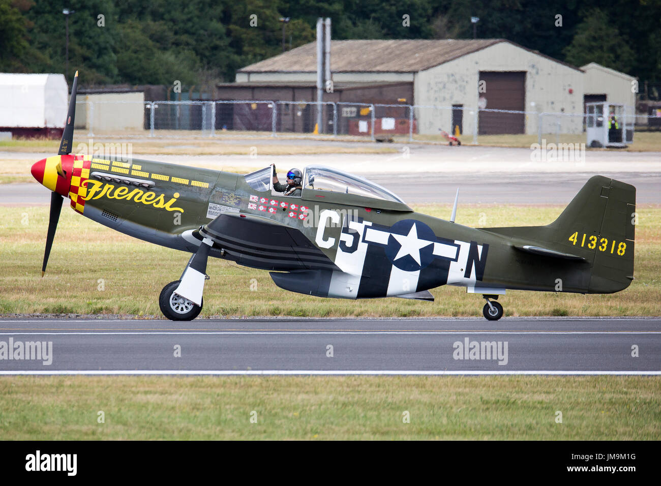 North American Mustang P-51D Frenesi fighter aircraft at RIAT 2017 at ...