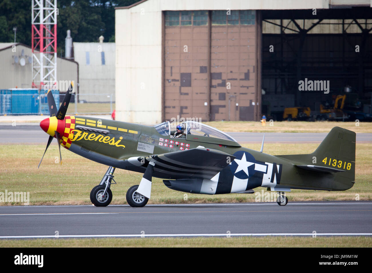 North American Mustang P-51D Frenesi fighter aircraft at RIAT 2017 at ...