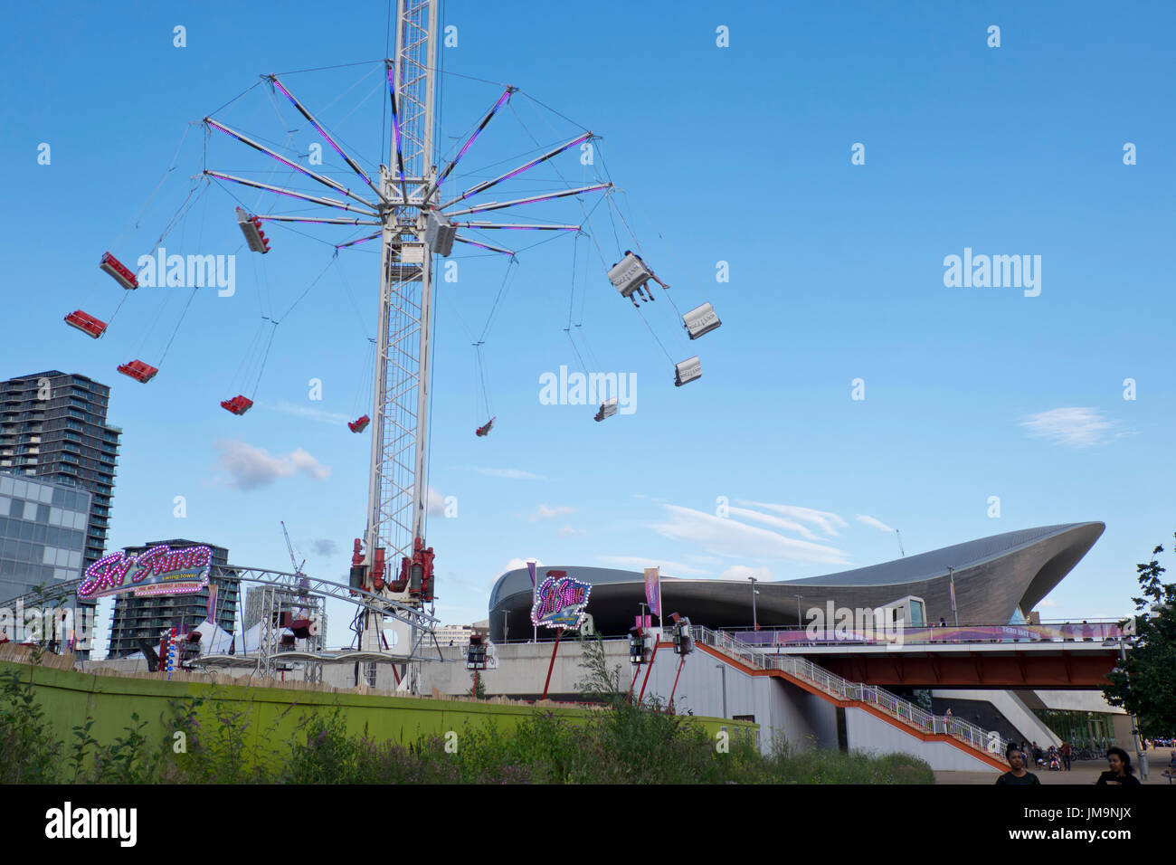 Summer fairground at Stratford by Olympic Stadium in London,England,UK ...