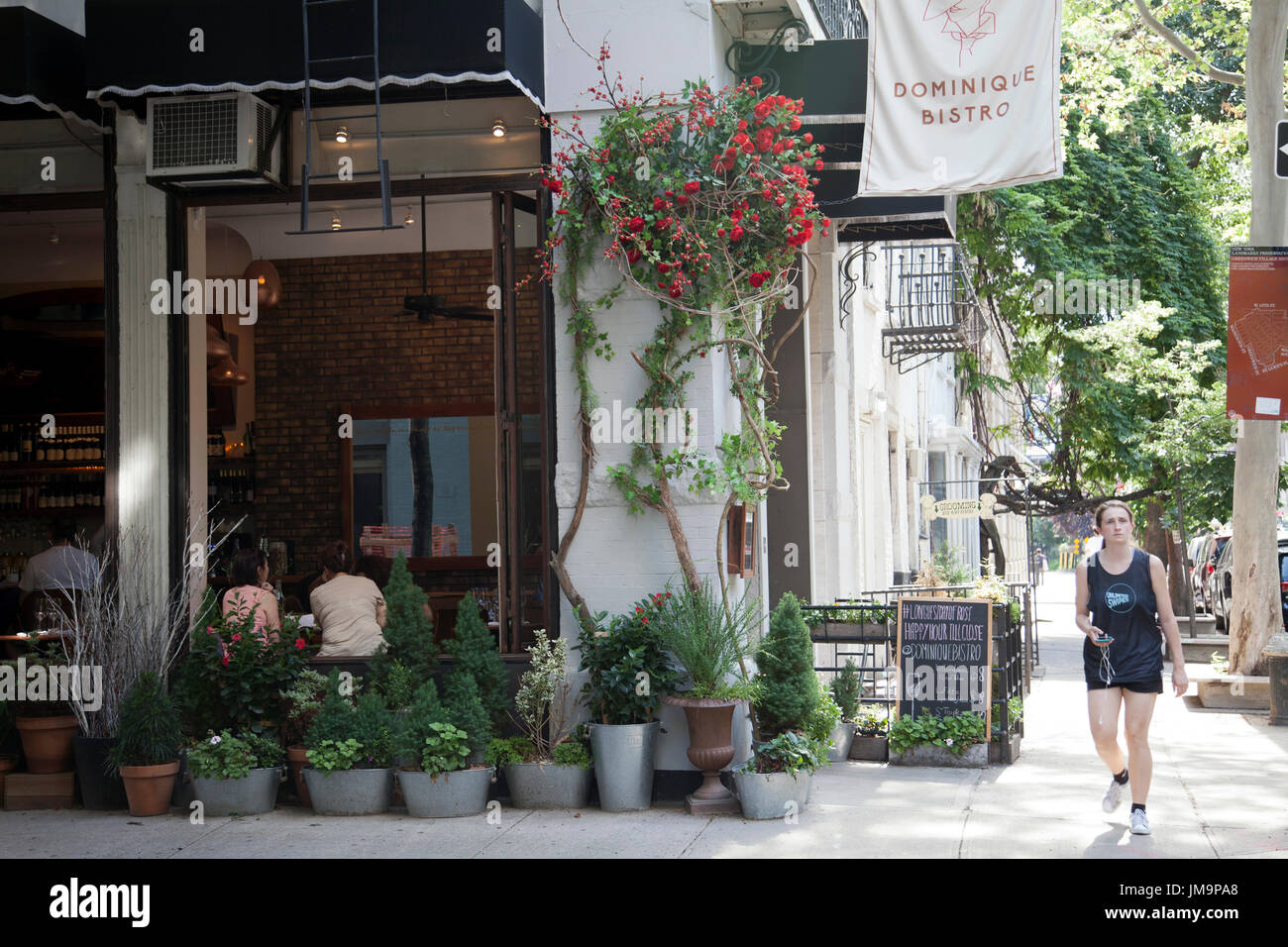 Restaurant on Christopher Street in manhattan - NYC - USA Stock Photo ...