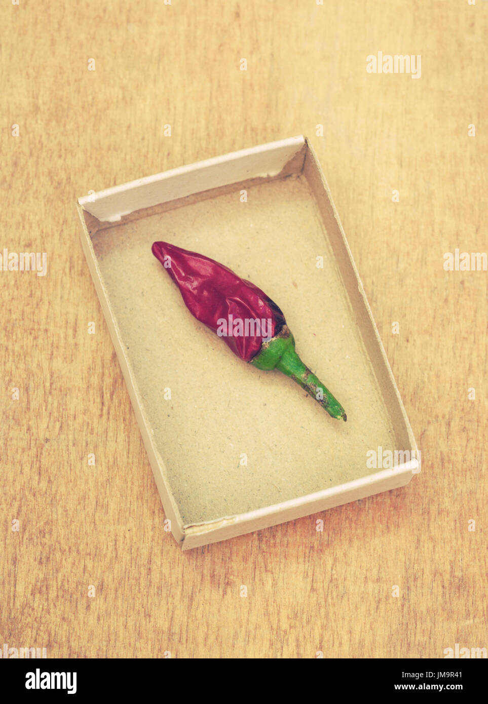 red chili pepper in box Stock Photo - Alamy