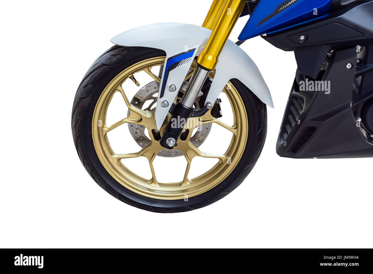 Wheel of motorcycle. Isolated on white background with copy space Stock ...