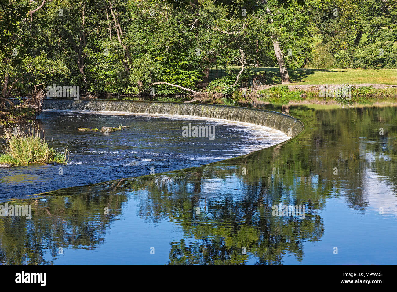 Horseshoe Falls weir and feeder source for the Llangollen Canal on the ...