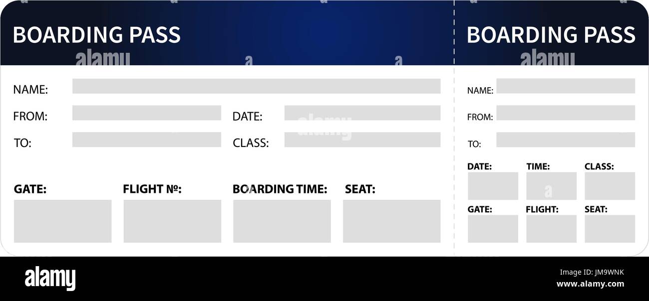 Blue boarding pass Stock Vector Image & Art - Alamy