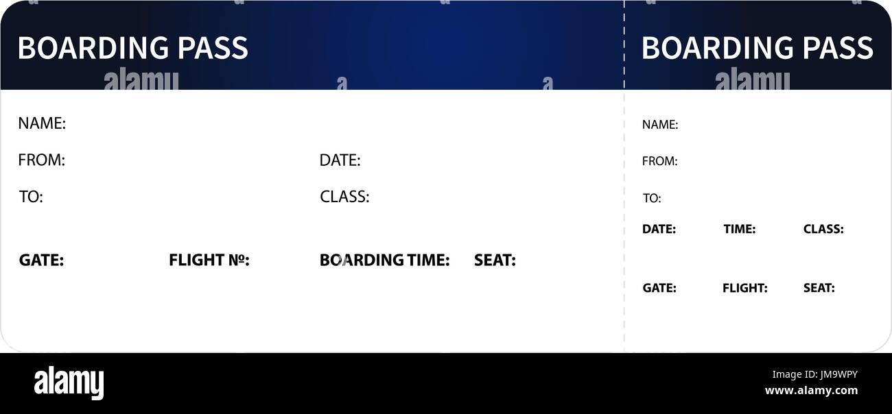 Blue boarding pass Stock Vector Image & Art - Alamy