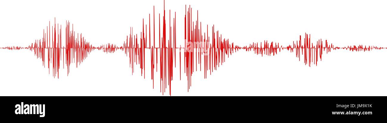 Red sound waves Stock Vector Image & Art - Alamy