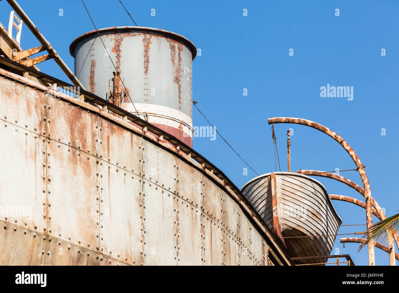 Ship marine engineering vintage rivets steel plates closeup texture ...
