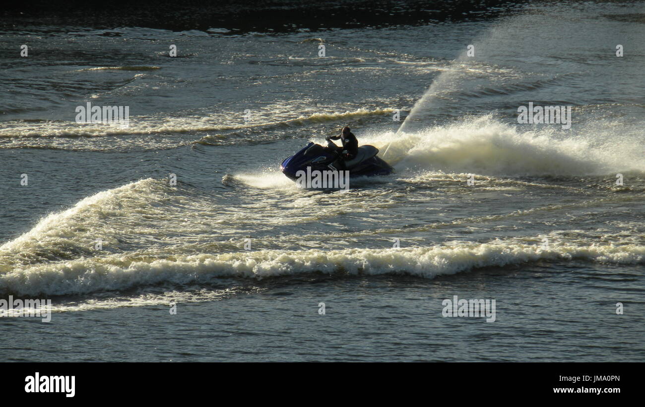 Speedboat on the water Stock Photo - Alamy