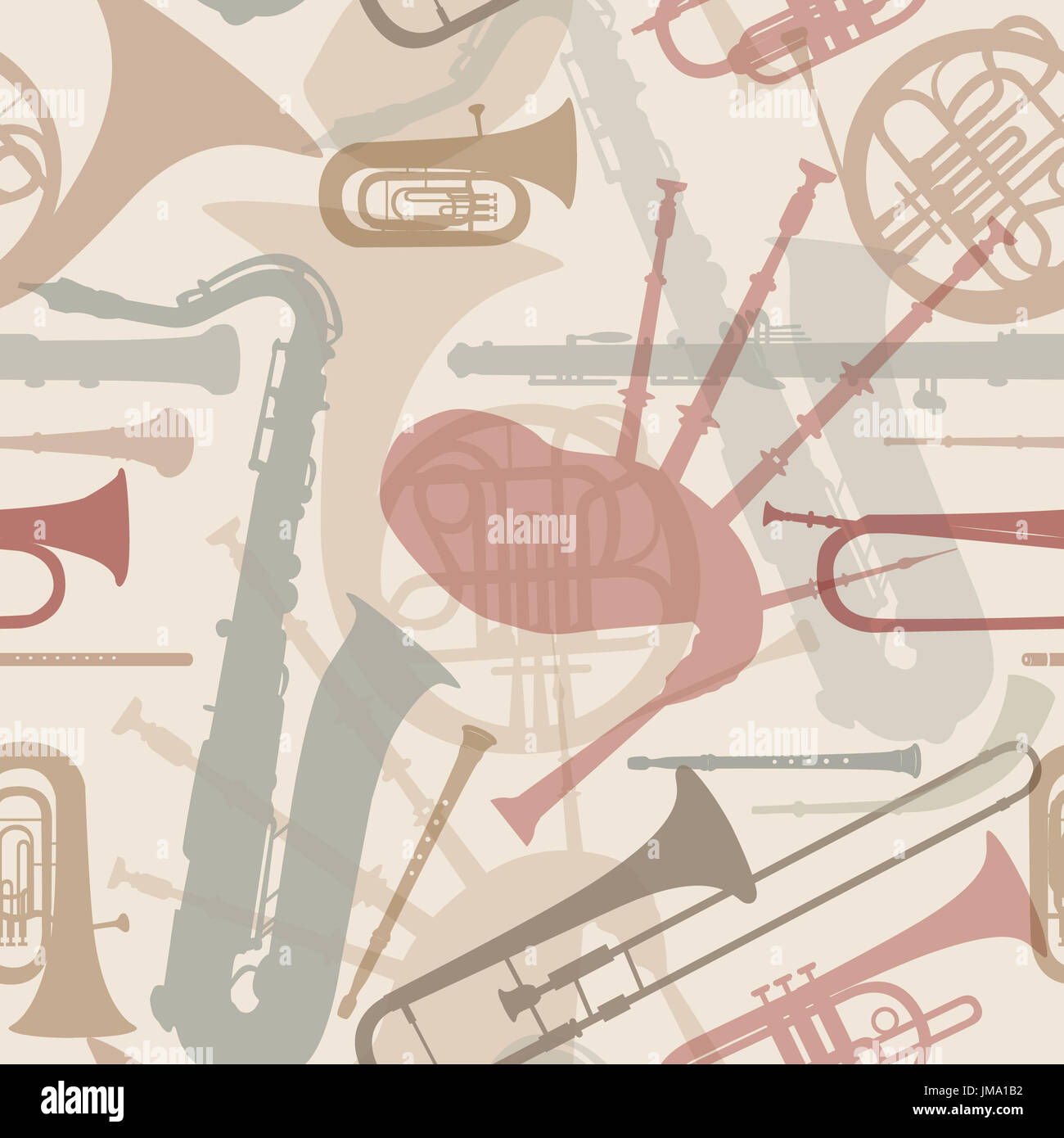 Abstract Music Background. Seamless texture with musical instruments ...