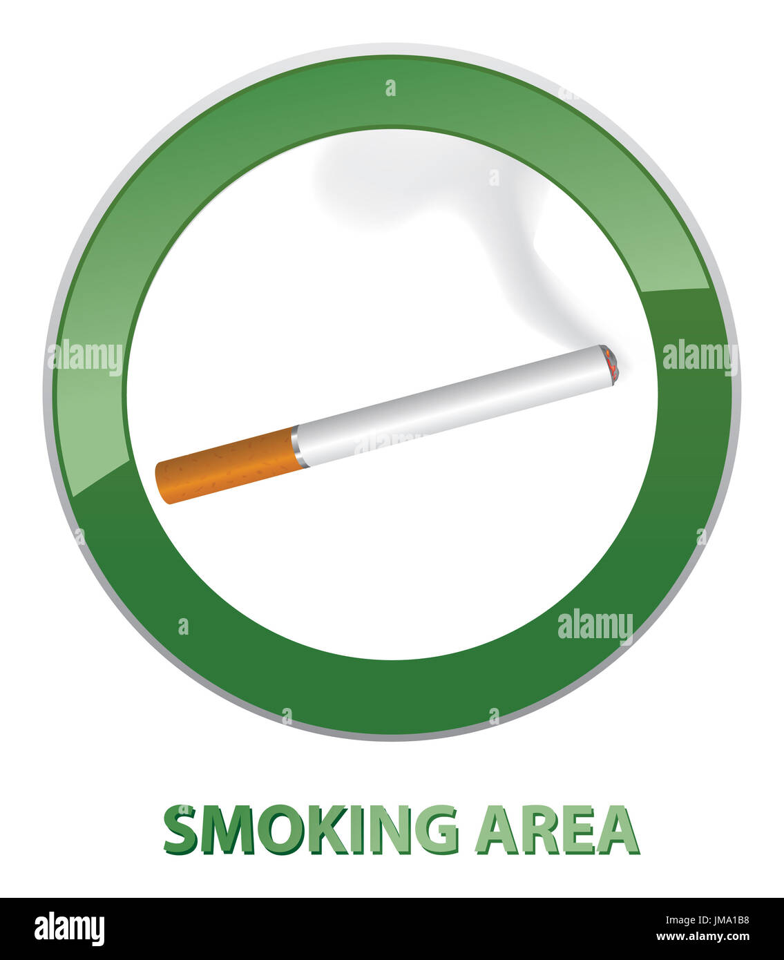 Smoking area label. Smoking Area Icon. Vector Info Sign Stock Photo - Alamy
