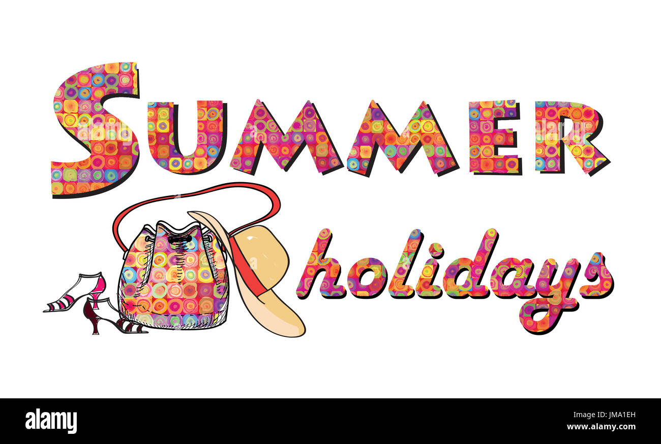 Hello summer vector design Cut Out Stock Images & Pictures - Alamy