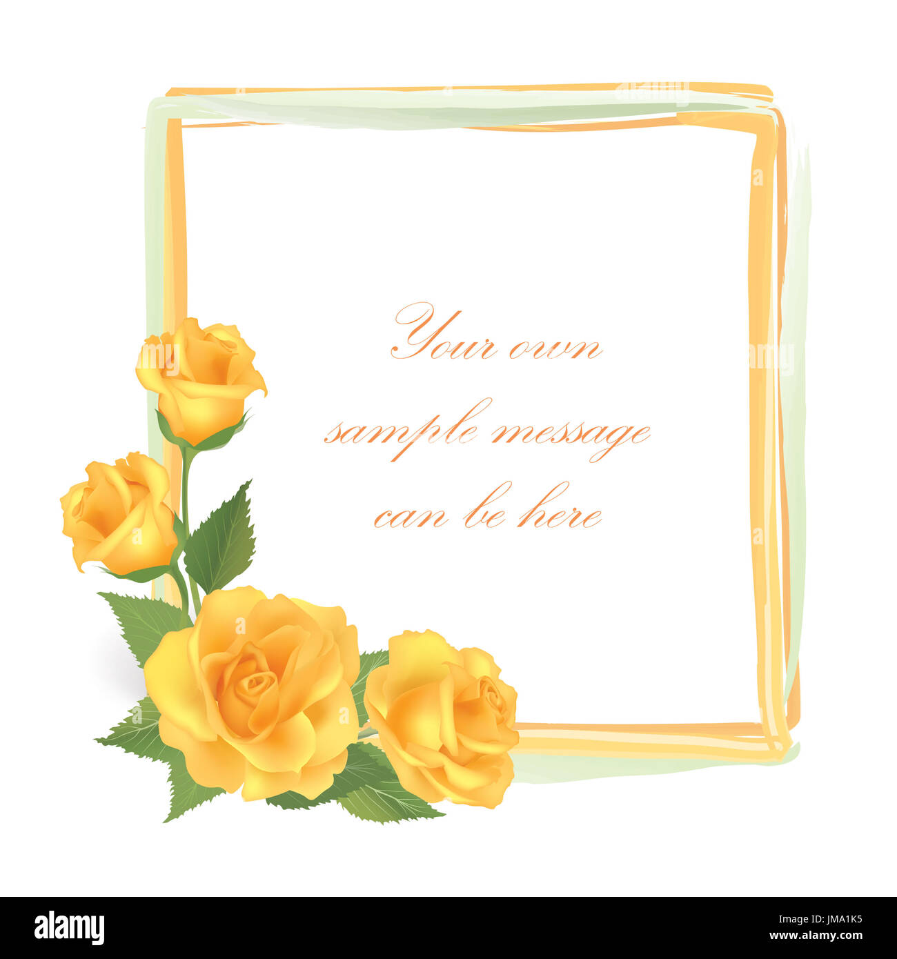 Flower Rose frame isolated on white background. Floral vector wallpaper ...
