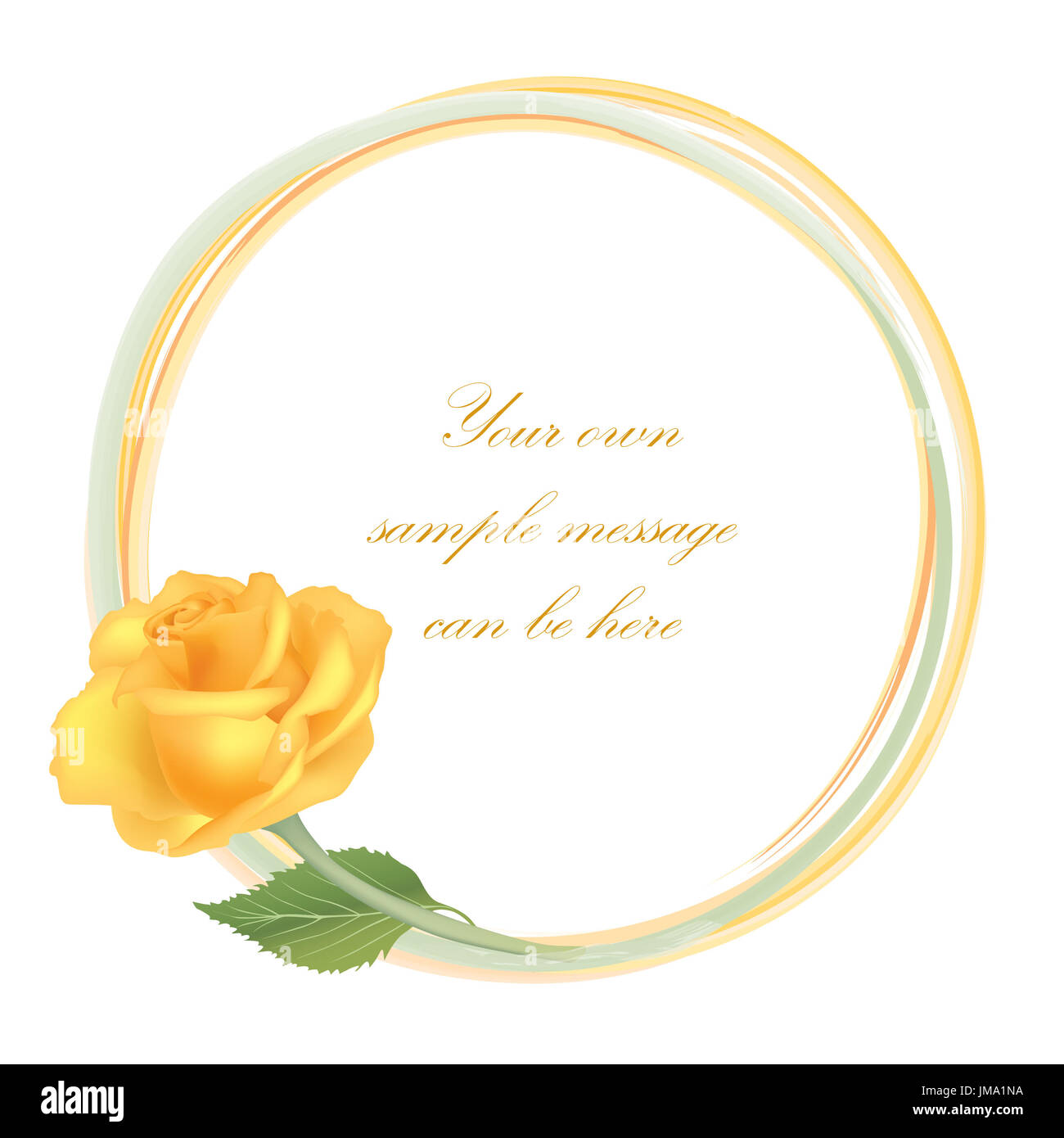 Flower Rose frame isolated on white background. Floral vector decor ...