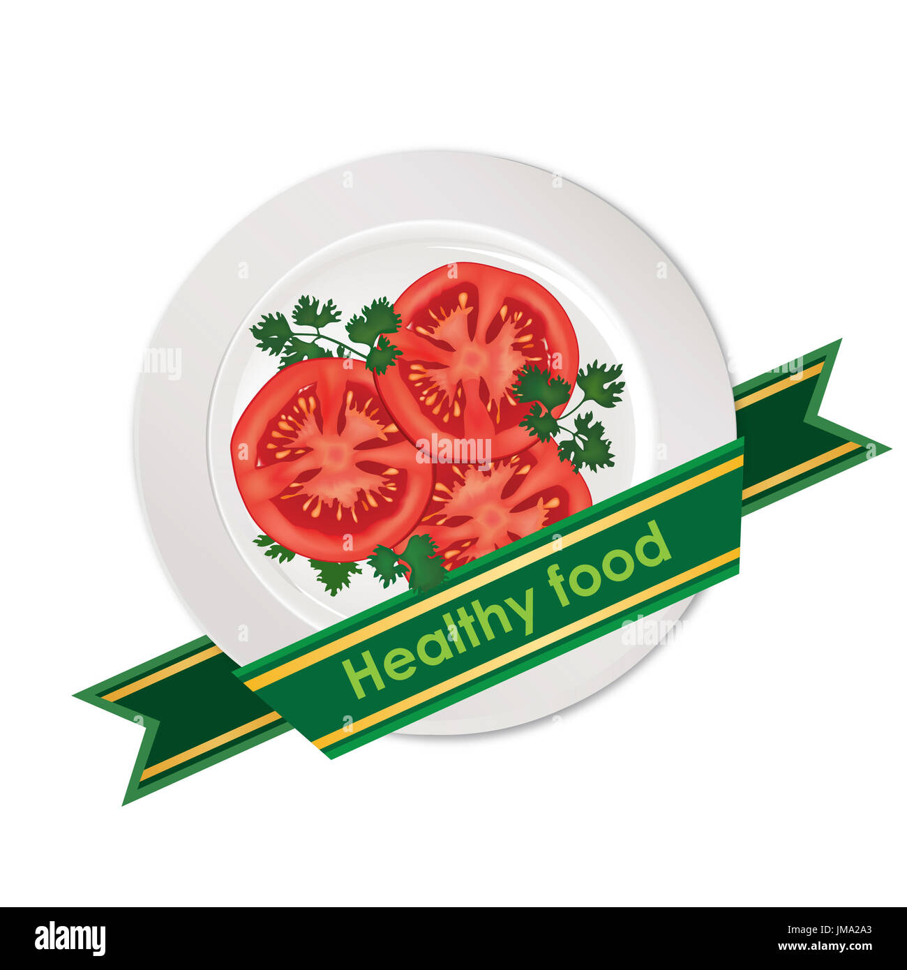 Healthy food sign Stock Photo - Alamy
