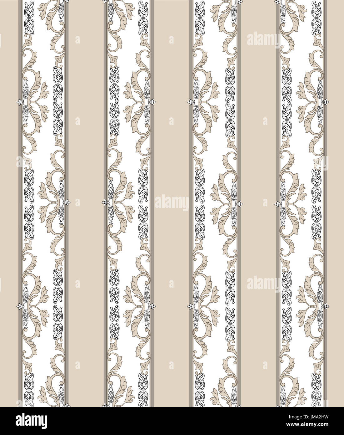 Floral seamless vintage background. Old paper with patern in retro ...