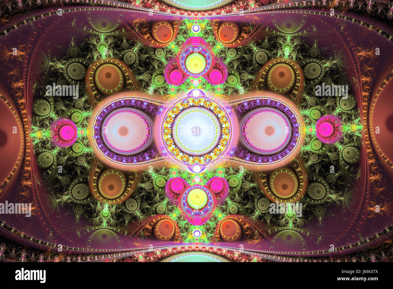 Black and colorful digital render. Psychedelic concept background ...