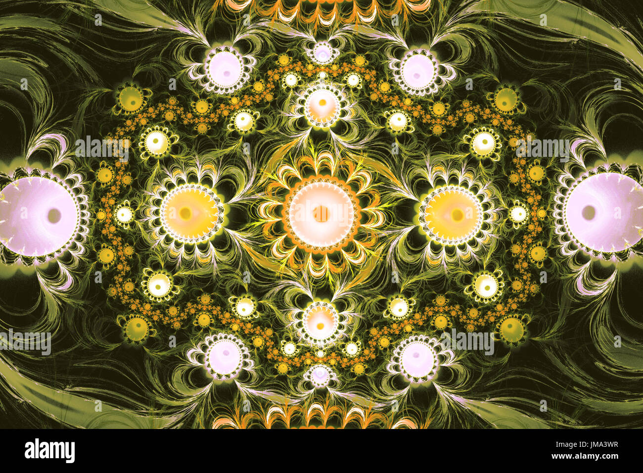 Black and colorful digital render. Psychedelic concept background ...