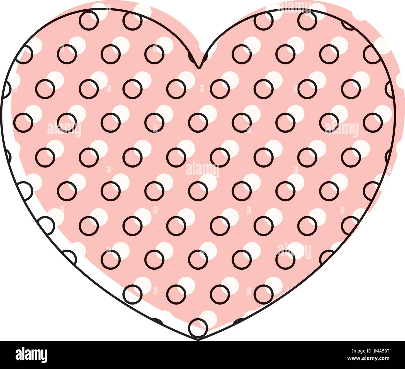watercolor silhouette of hand drawing heart shape decorative with dots ...