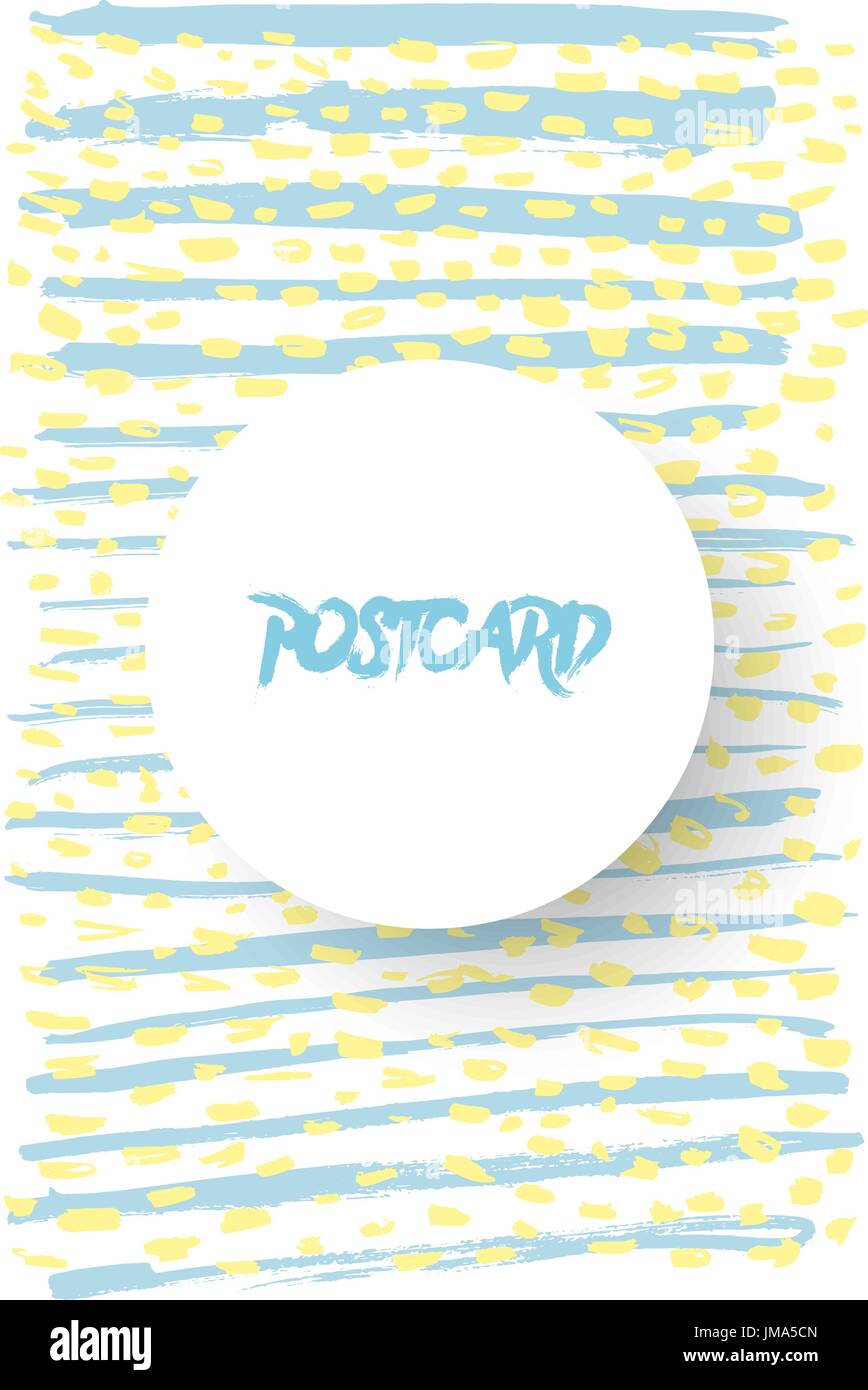 Modern grunge brush postcard template Stock Vector Image & Art - Alamy