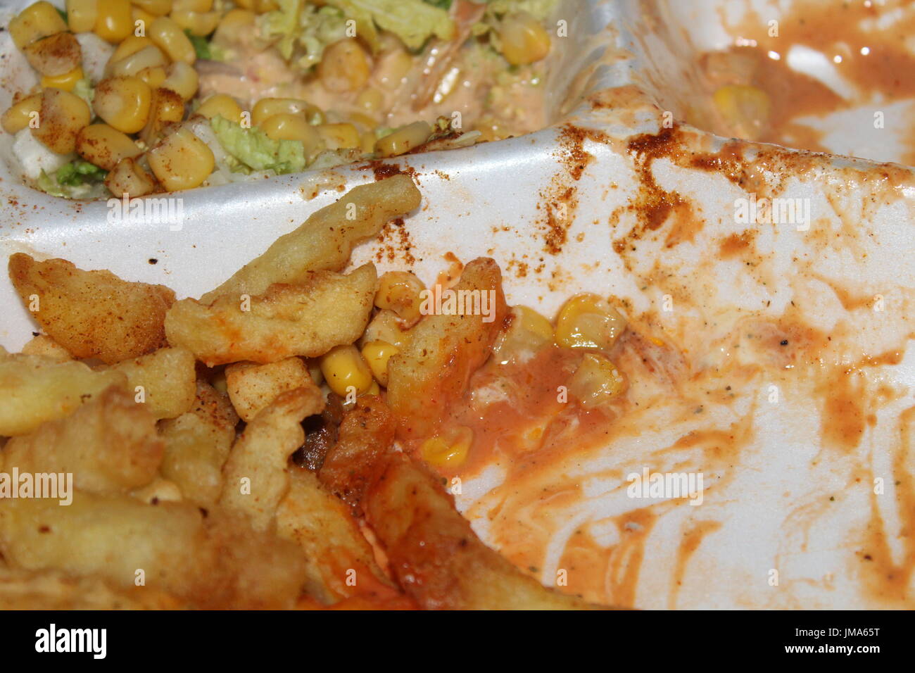 Half eaten meal and vegetables hi-res stock photography and images - Alamy