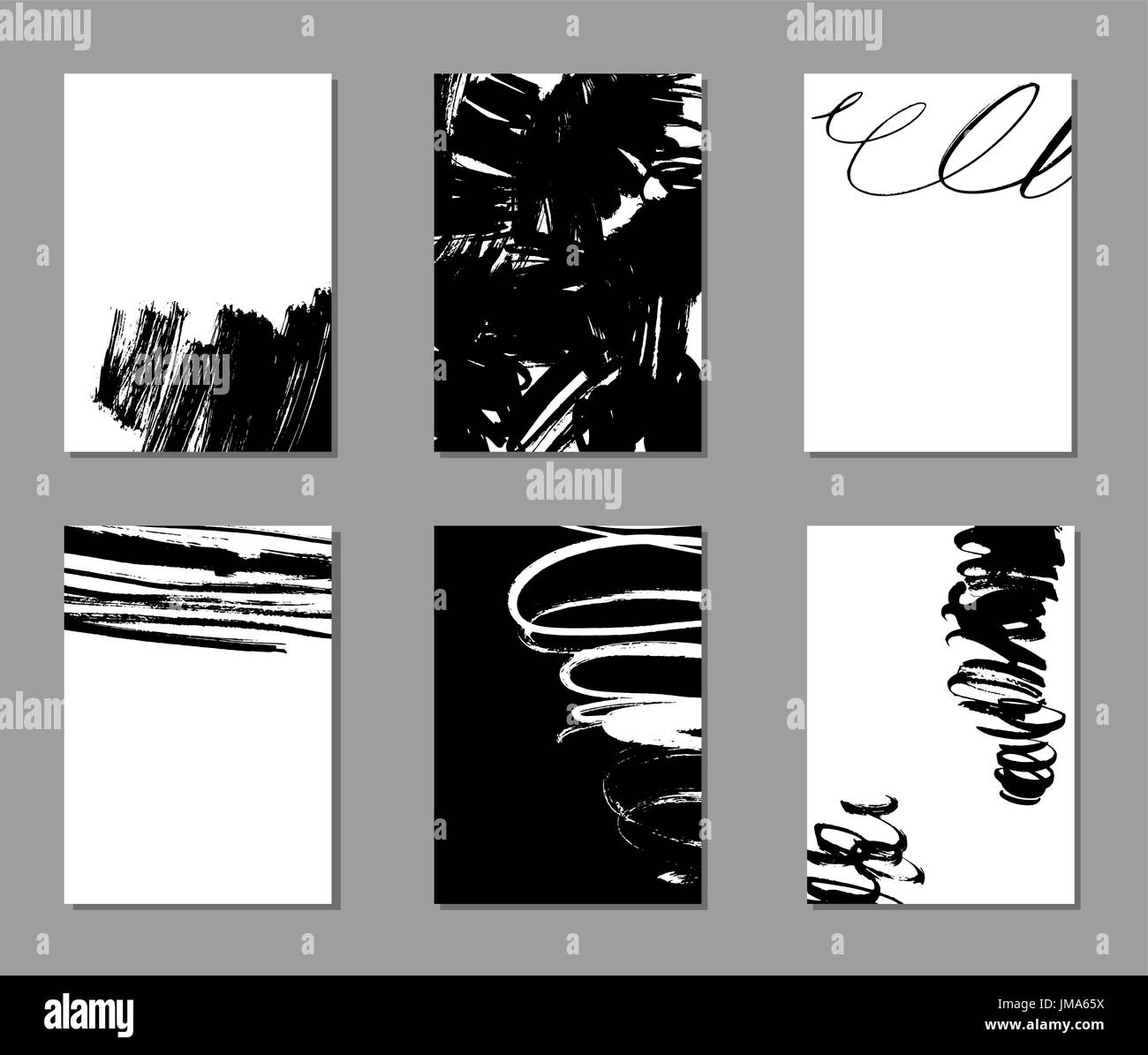 Modern brush vector postcard template Stock Vector Image & Art - Alamy