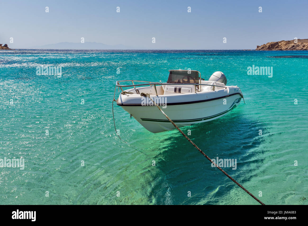 Paranga Beach on the island of Mykonos, Cyclades Islands, Greece Stock ...