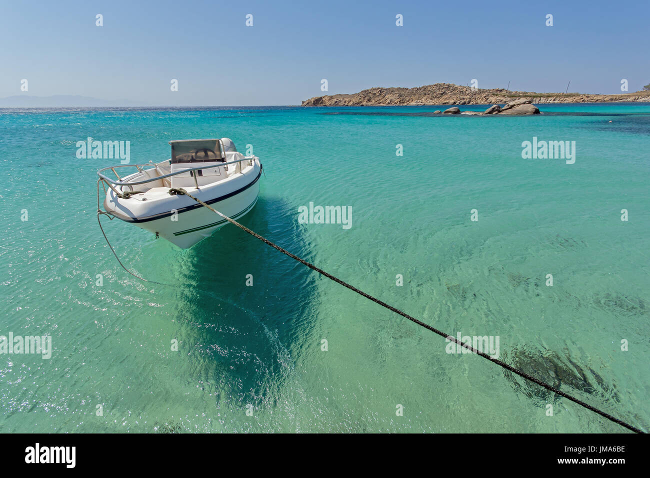 Paranga Beach on the island of Mykonos, Cyclades Islands, Greece Stock ...