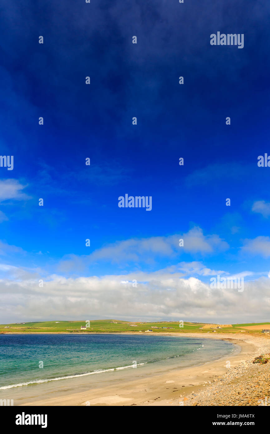 sunny Bay Of Skaill, Orkney Mainland, seen from Skara Brae site Stock ...
