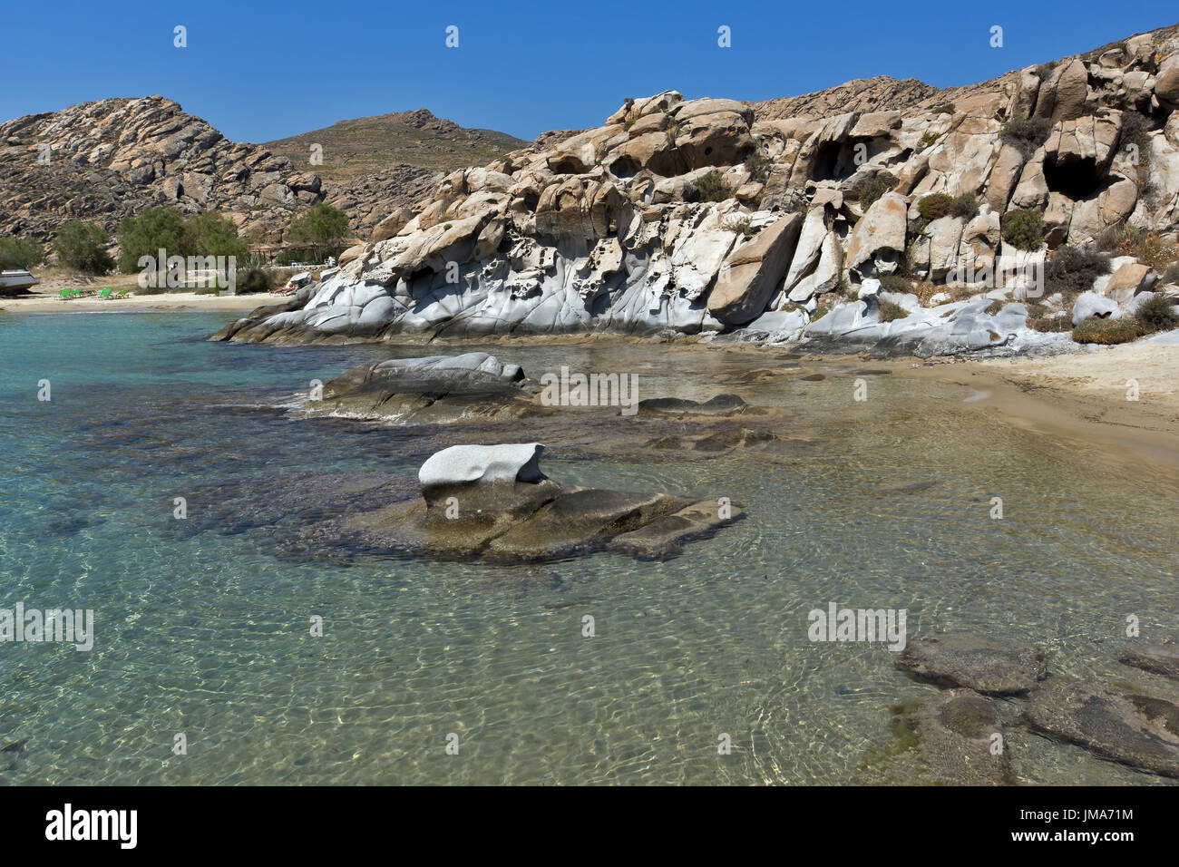 Rock formations in Kolymbithres beach, Paros island, Cyclades, Greece ...