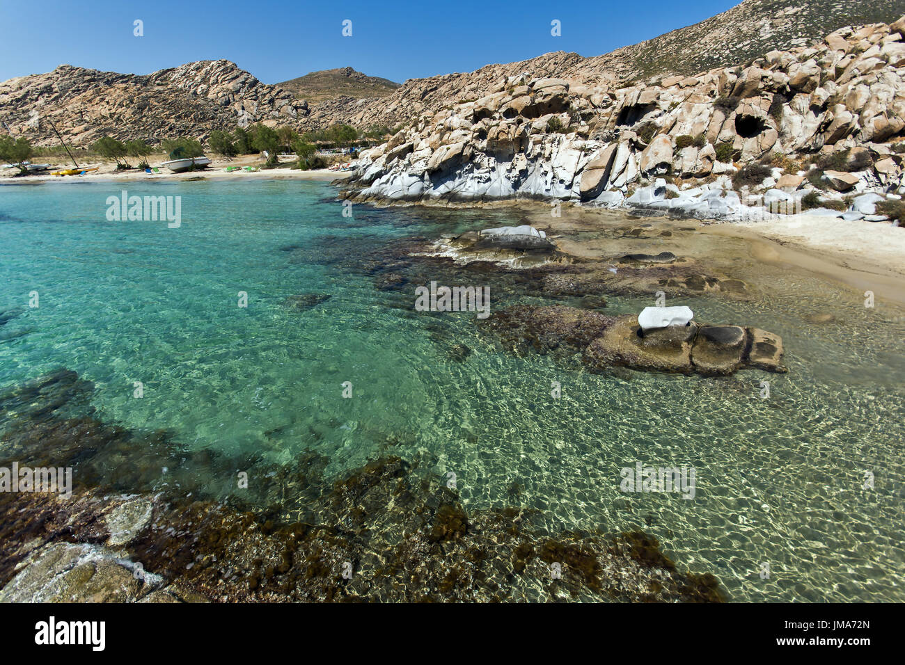 Rock formations in Kolymbithres beach, Paros island, Cyclades, Greece ...