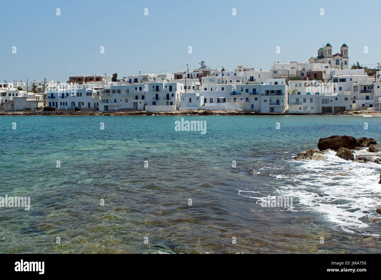 Naoussa town, Paros island, Cyclades, Greece Stock Photo - Alamy