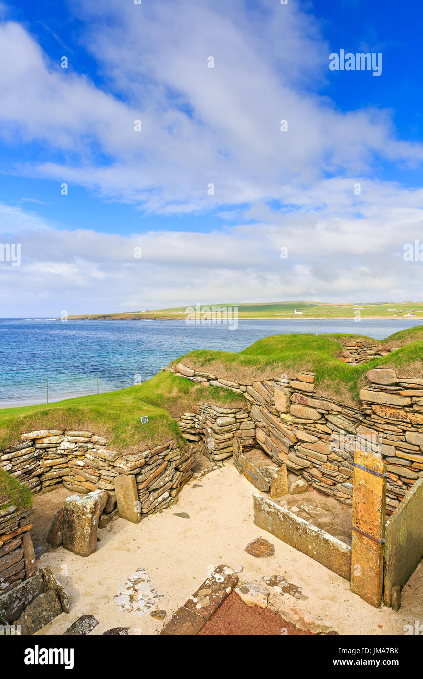 Skara Brae - neolithic village ruins near Sandwick, Orkney Island ...