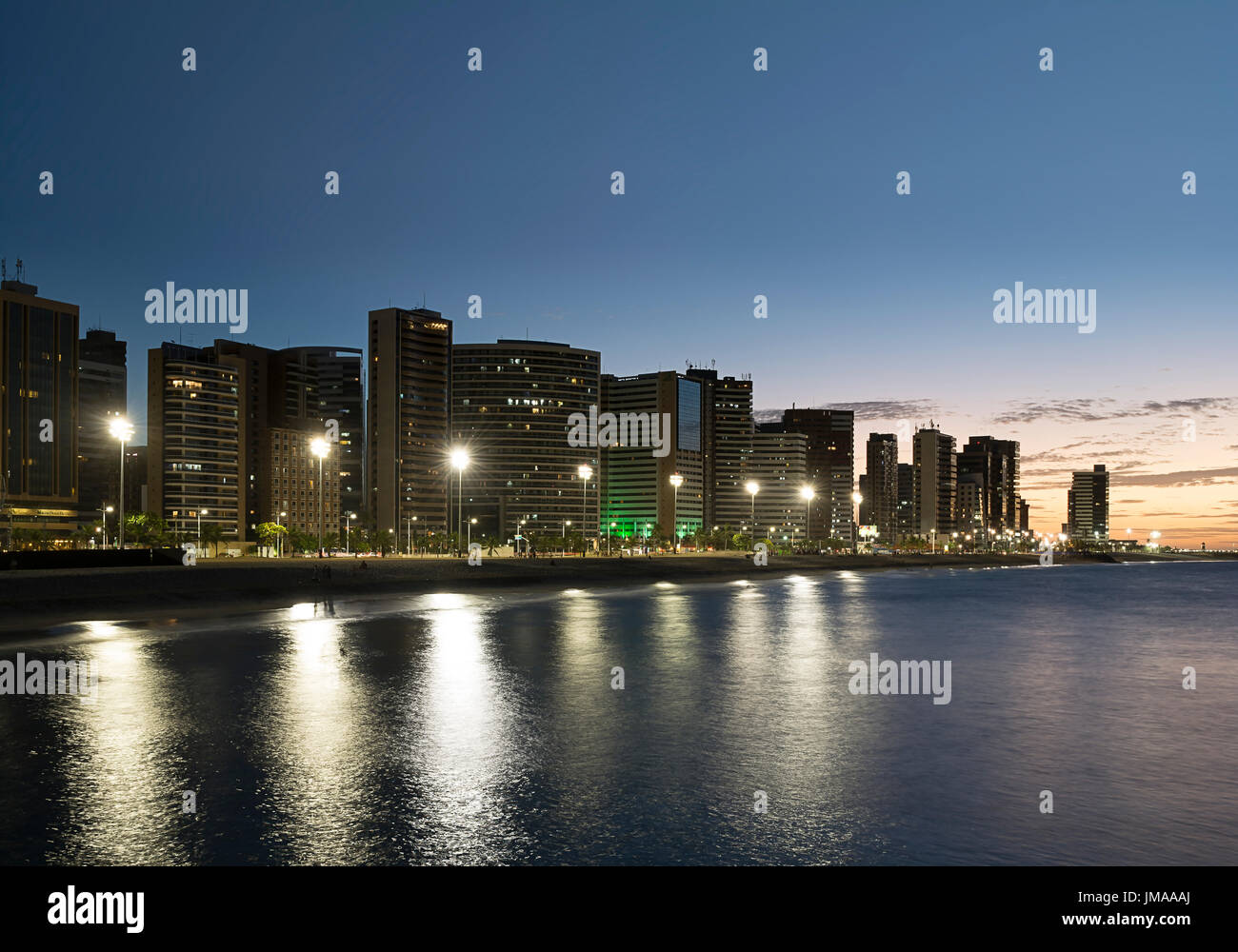 Skyline of Fortaleza city at dusk, Northeast Brazil Stock Photo - Alamy