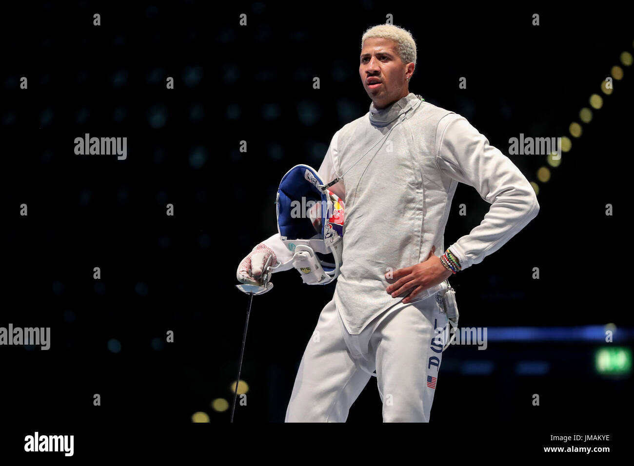 Leipzig, Germany. 26th July, 2017. The foil fencer Miles Chamley-Watson ...