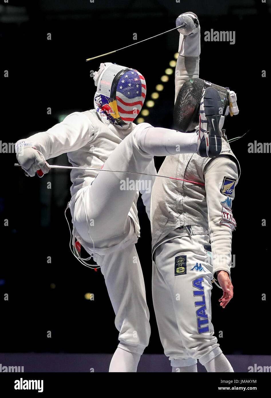 Leipzig, Germany. 26th July, 2017. The foil fencer Miles Chamley-Watson ...