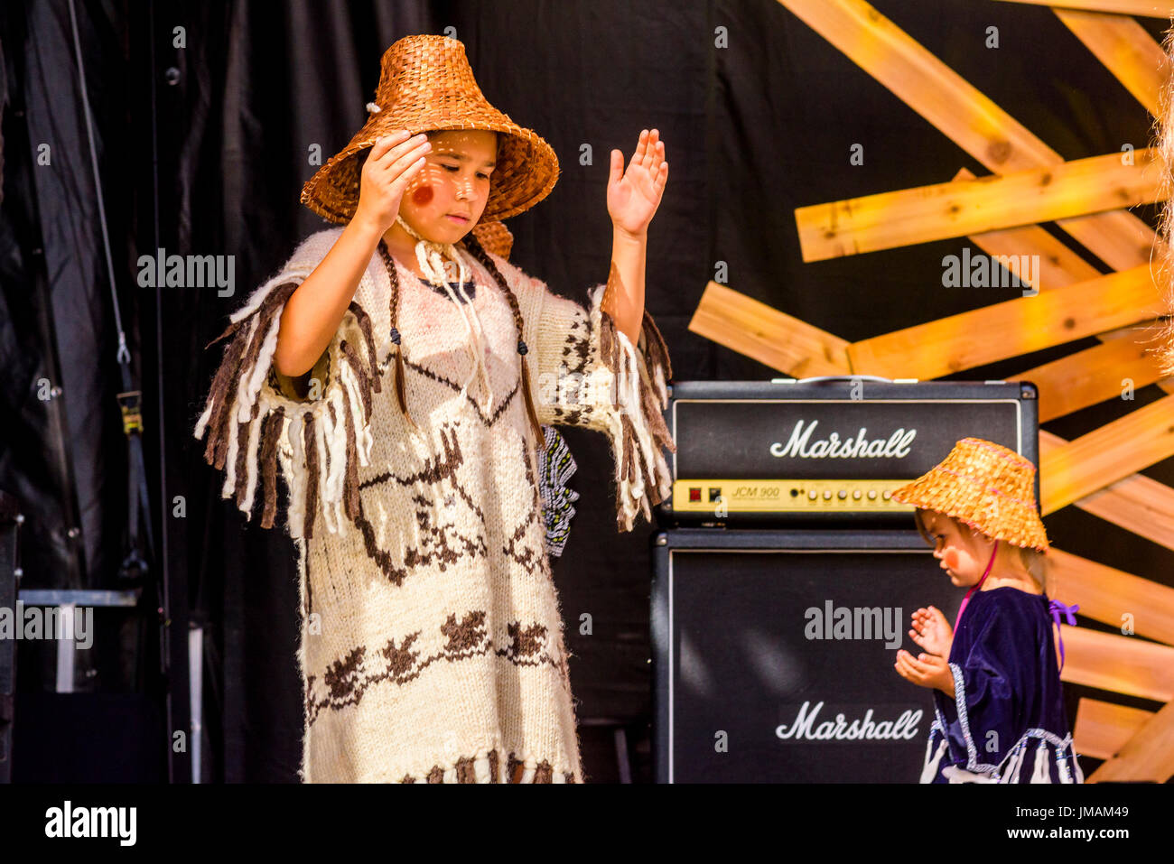 Vancouver, Canada. 25th July, 2017. The Semoya Dancers from the Cheam ...