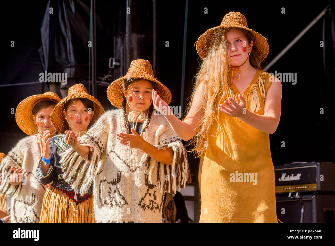 Vancouver, Canada. 25th July, 2017. The Semoya Dancers from the Cheam ...