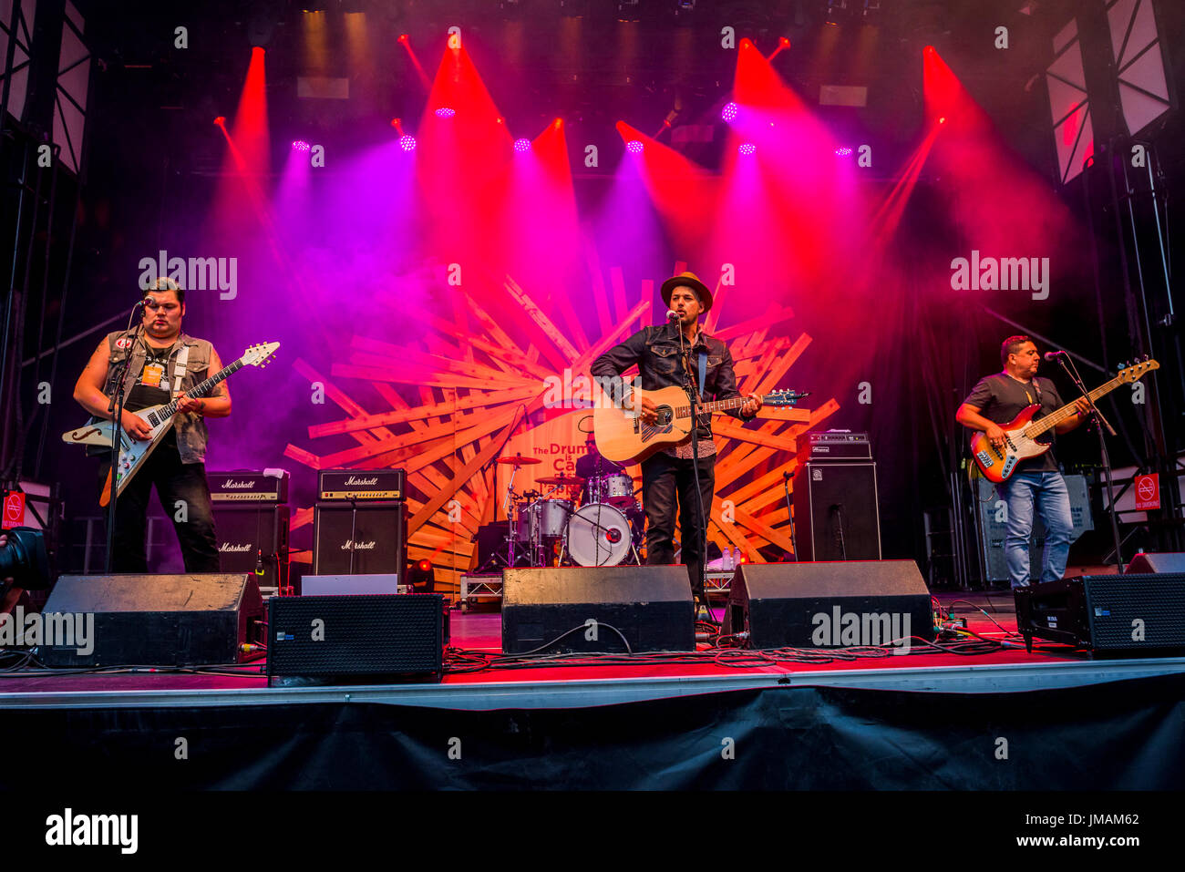 Vancouver, Canada. 25th July, 2017. Midnight Shine band perform at the ...