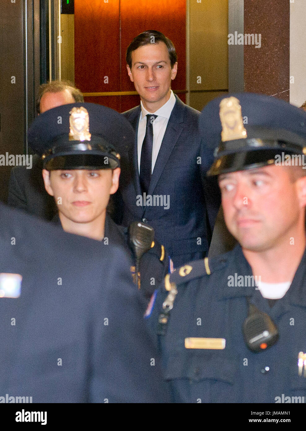 Trump senior advisor Jared Kushner arrives to give testimony before the ...