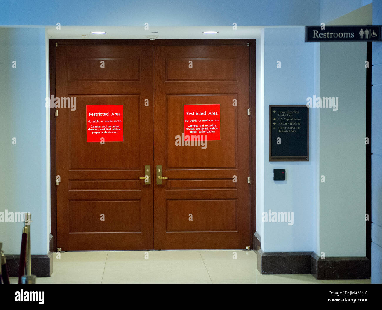 Doors leading to the restricted area where Trump senior advisor Jared ...