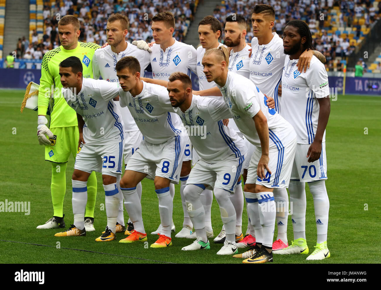 Kiev, Ukraine. 26th July, 2017. FC Dynamo Kyiv players pose for a group ...