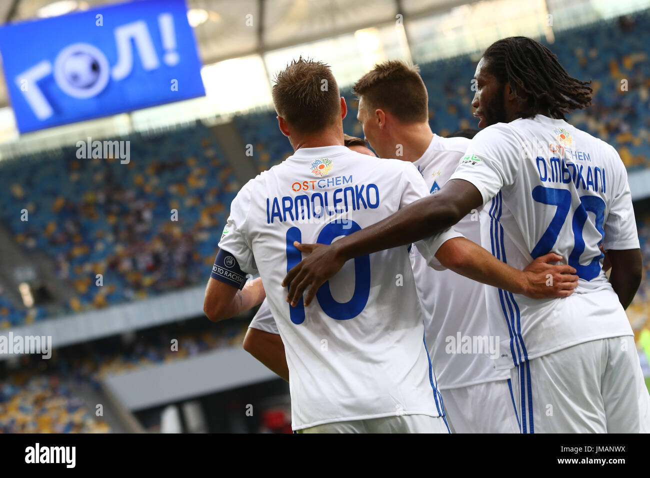 Uefa football hug hi-res stock photography and images - Alamy