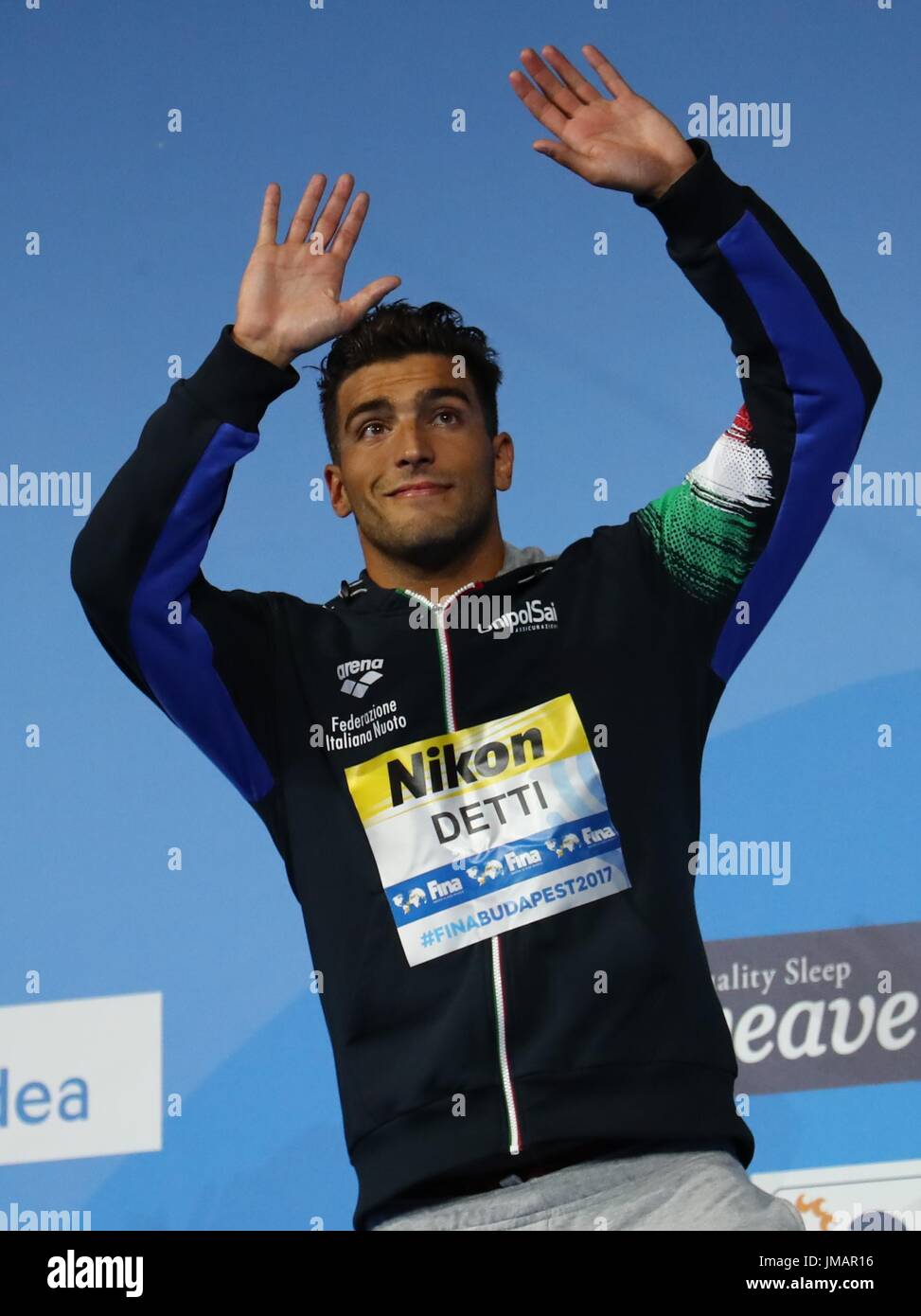 Budapest, Hungary. 26th July, 2017. Gold medalist Gabriele Detti of ...
