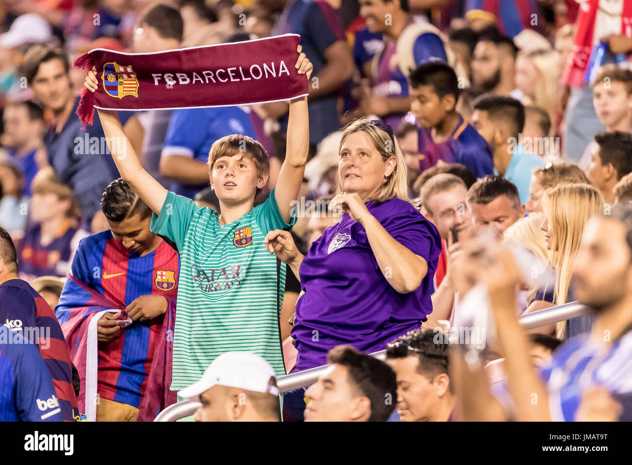 Landover, Maryland, USA. 26th July, 2017. Barcelona fans celebrate ...