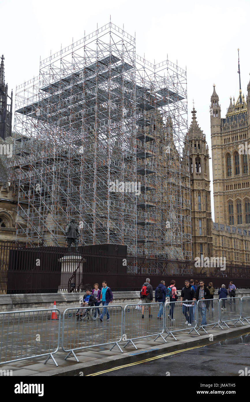 Elizabeth tower scaffold with police hi-res stock photography and ...