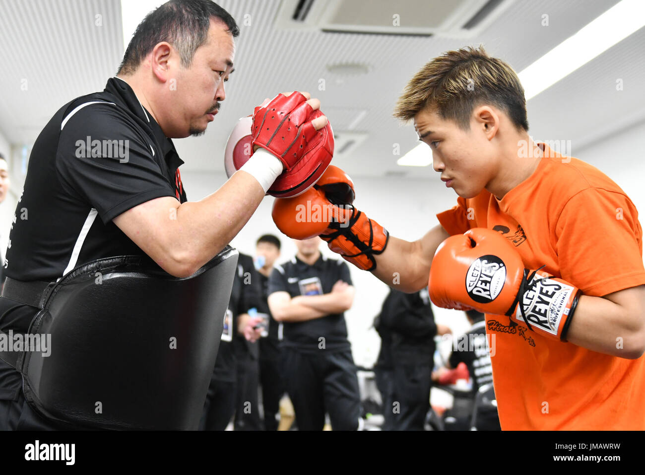 Tokyo, Japan. 23rd July, 2017. (R-L) Hiroto Kyoguchi (JPN), Takashi ...