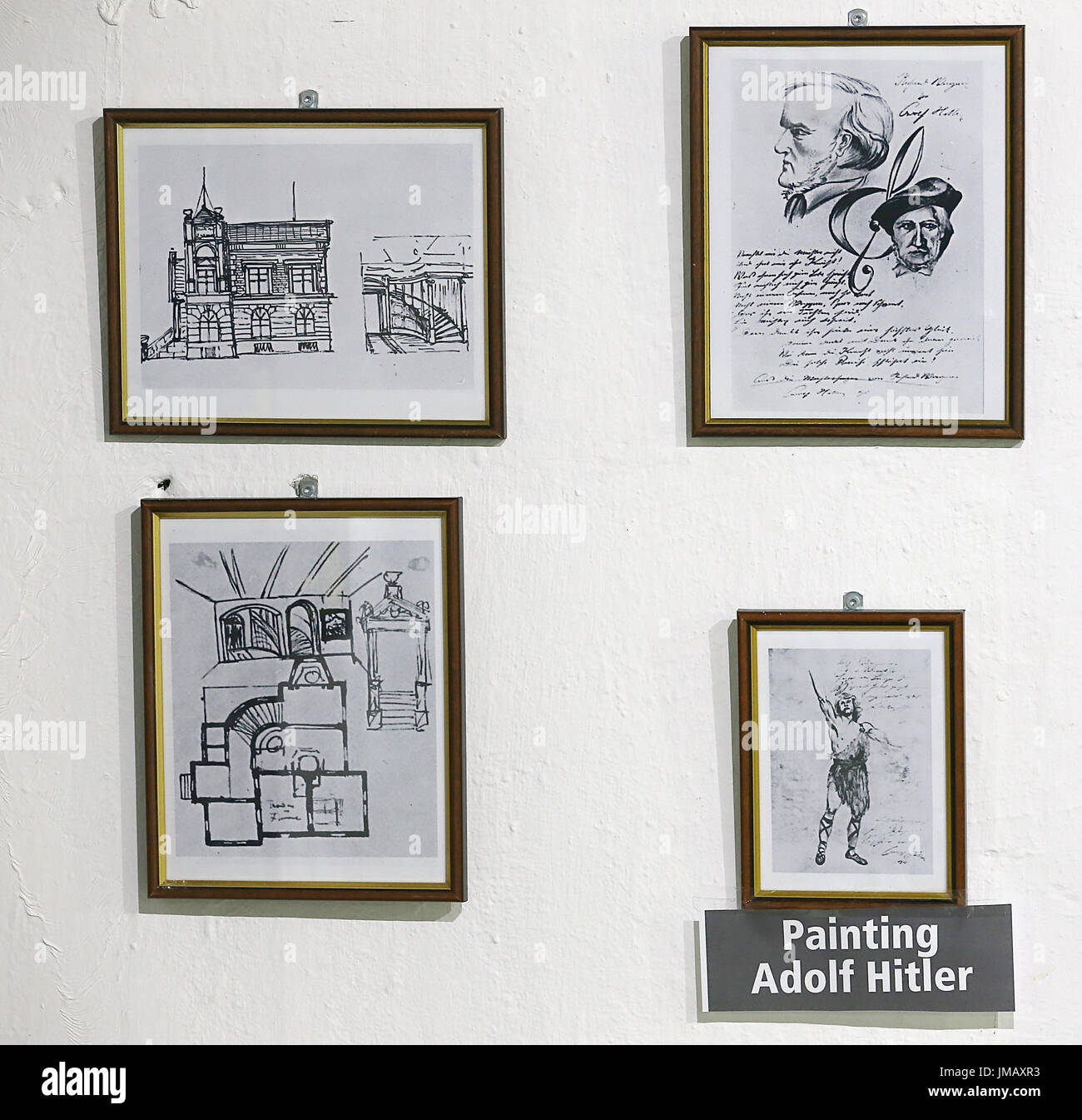 Berlin, Germany. 27th July, 2017. Drawings by Adolf Hitler on display ...