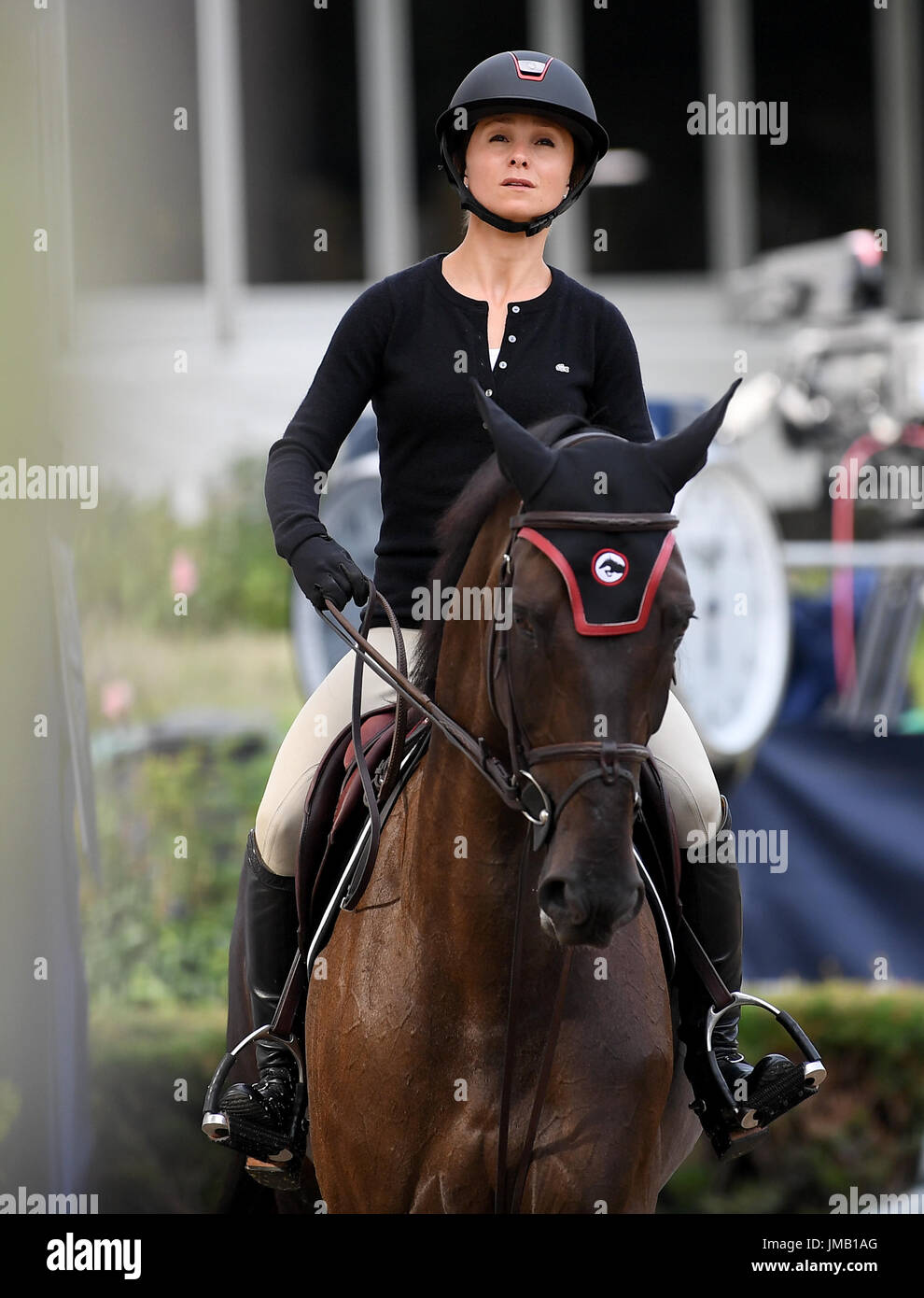 Berlin, Germany. 27th July, 2017. Georgina Bloomberg training on her ...